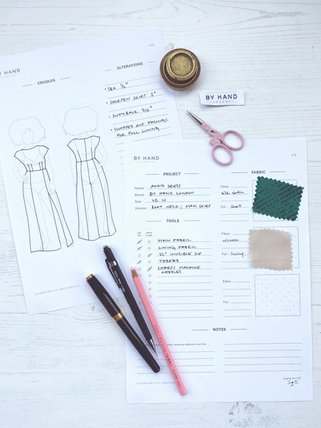 PDF Sewing Planner – By Hand London